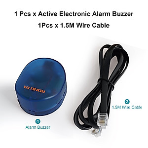 RONGTA Printer Alarm Buzzer, DC 24V External Ticket Beep Speaker 98dB,with Cash Drawer Interface for RONGTA Thermal Pos Receipt Printers(RA01)