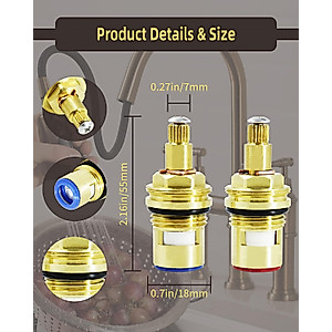 Cold Hot Faucet Cartridge Fit for hansgrohe Basic Set, Axor Carlton, Citterio, Steel and Terrano Valves Replace 94008000 94009000