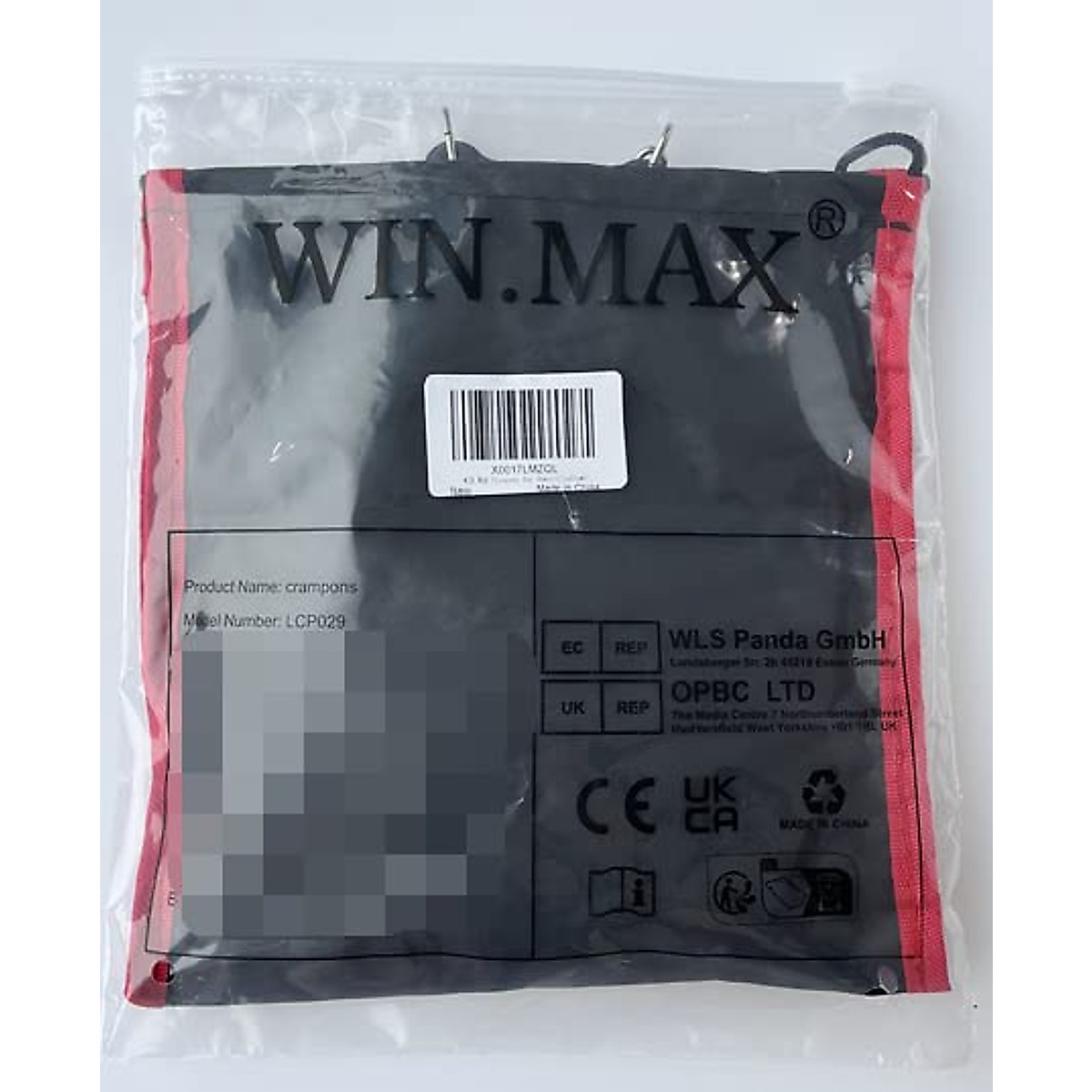 WIN.MAX Crampons for Shoes, Traction Cleats Ice Snow Grips with 19 Stainless Steel Spikes, Shoe Talons Anti - Slip Boots Spikes for Walking, Jogging, Climbing and Hiking (Black, L)