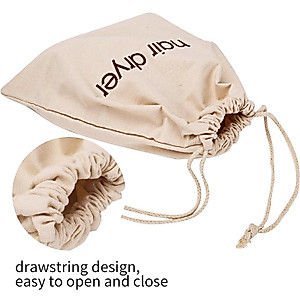 Hair Dryer Bags Drawstring Bag Container Hairdryer Bag for Travel Bathroom (Light Grey)