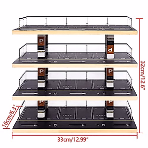 4-Tiers Garage Display Case 1/64 Car Garage Model Realistic Parking Lot Backdrop Display Scene Model Clear Parking Spaces
