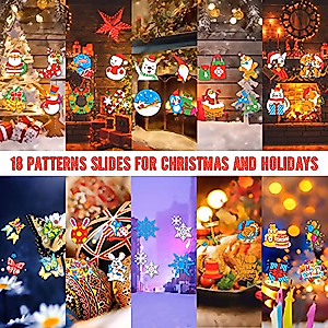 Christmas Nativity Holiday Decorative Projector Lights Waterproof Outdoor Indoor (18 Motion Slides Projector Light W/ Ocean wave 2 in 1)for Party,Yard Landscape