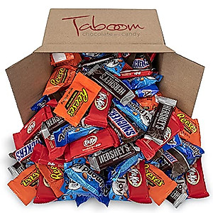 Taboom Bulk Easter Chocolate, Individually Wrapped: 5 LB Box Christmas Candy Variety Pack with Hershey's Milk Chocolate Bars, Reese's Mini Peanut Butter Cups, Snickers, Kit Kat, Almond Joy And Whoppers