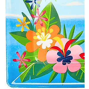 Creative Converting Lush Luau Plastic Tray, 10" x 14", Multi-colored