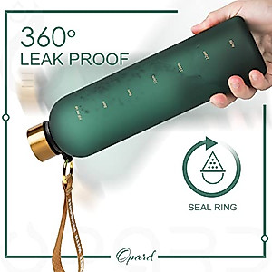 Opard 27oz/32oz Motivational Water Bottle with Time Marker to Drink, Reusable Plastic Bottle with BPA Free Tritan for Gym and Sports