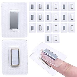 SEMINI Hidden Sew Magnetic Snap Invisible Hidden Sew in PVC Hidden Purse Closure for Fastener Handbag Cloth Clasp DIY Craft Sewing Tools (A056 20x10mm)