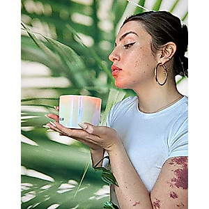 Meleah Angel’s Bath Scented Candle for Home, Spa or Meditative Space, Natural Soy Wax Candles Scented with Lavender, Almond and Vanilla in Decorative Glass Jars, Delicate, Cozy Scent (138x138x167mm)