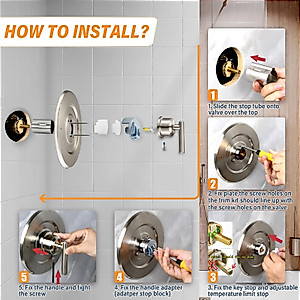 Replacement for Moen T2901BN Gibson Posi-Temp Shower Valve Trim Kit, Brushed Nickel Shower Trim Kit