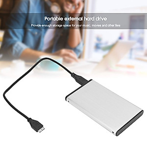 Dilwe YD0018 USB 3.0 HDD Portable Laptop Mobile Hard Drive, 2.5 Inch Silver Color Universal External Hard Drive for PC, 80G 2TB Mechanoco Hard Drive for Windows 7 8 10 Linux OS X 80G