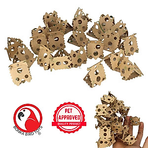 1222 24pk Foraging Card Crumbles Bonka Bird Toys Foot Talon Bird Parrot Parrotlet Quaker Budgie
