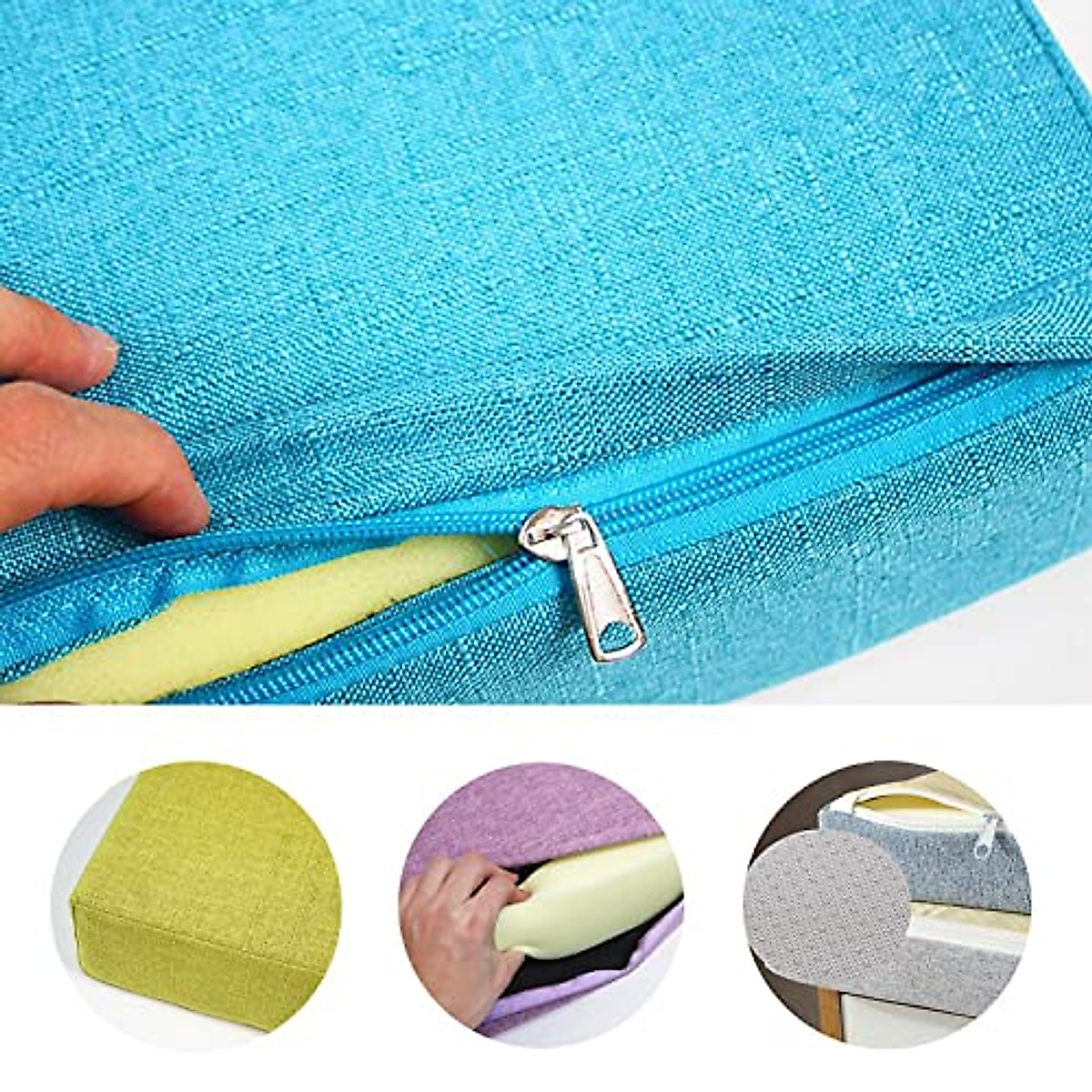 Custom Cushions for Outdoor Furniture Bench Cushion Custom Size Bench Garden Cushion Indoor Patio Furniture/window Bay Window Seat 70D High-resilience Foam Comfortable Durable, Disassembly Cleaning