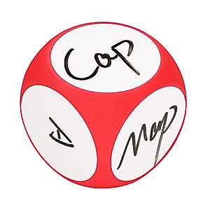 Alomejor Dry Erase Dice Cubic, Portable Cleanable Write On Wipe Off Dice for Kids Teaching (Red)