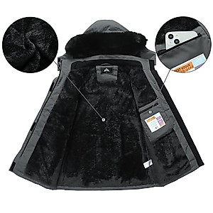 MOERDENG Women's Waterproof Winter Snow Coat Windproof Ski Jacket Hooded Snowboarding Jackets