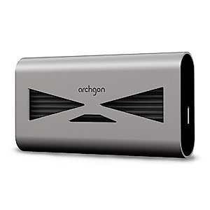 Archgon 1TB USB 3.2 External SSD M.2 NVMe Solid State Drive | Dual-Layer Heatsink Inside | Max. Speed Up to 1040 MB/s | Protection Case Included Model S93 (1TB, Aluminum, Silver)