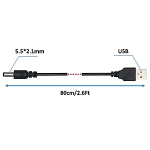 Excelity 3pcs 3.3V/5V Power Supply Module for MB102 Breadboard Kit with USB to 5.5 * 2.1mm Cord