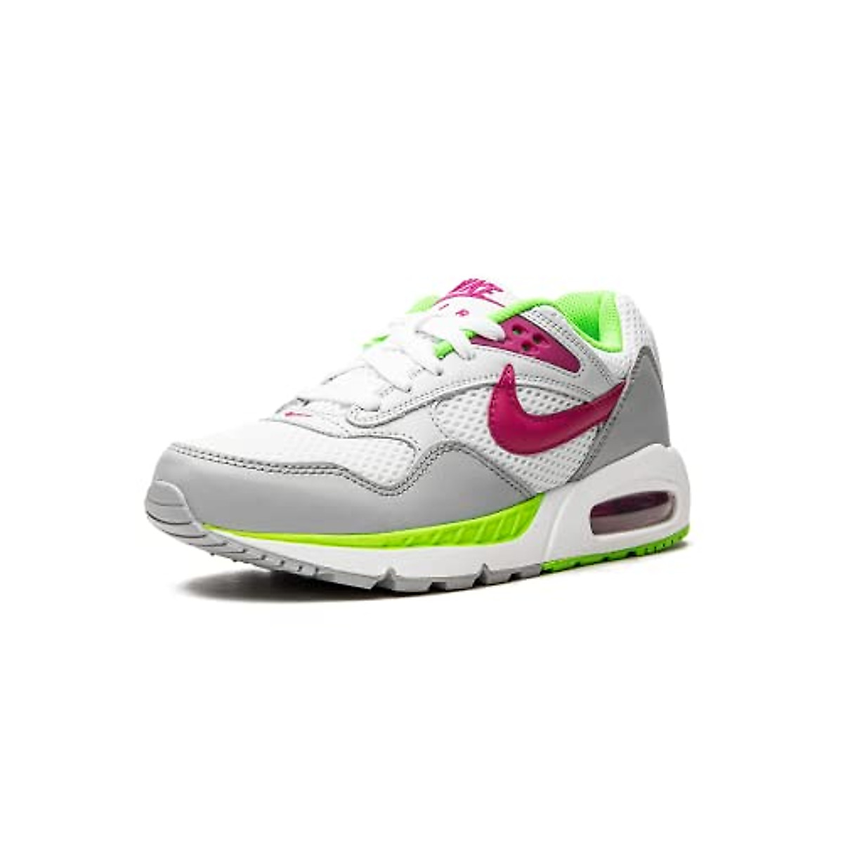 NIKE Women's Air Max Correlate Running Shoes, White/Pink/Green