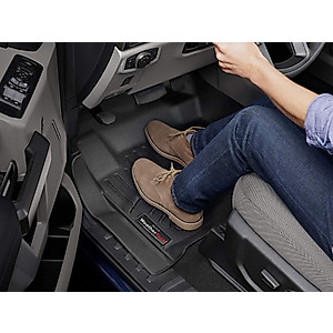 WeatherTech Custom Fit FloorLiners for Escalade ESV, Suburban, Tahoe, Yukon XL, Escalade-V - 2nd Row (4416322), Black