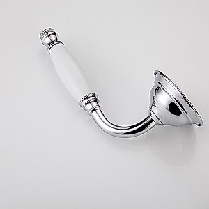 WuDLi Bath Mixer Tap 5 Hole Deck Mount Bath Shower Tap, Bathtub Mixer Tap with Pull Out Handheld Shower