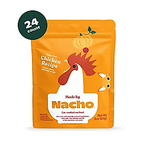 Made by Nacho Wet Cat Food, Cuts in Gravy, Cage-Free Chicken Recipe with Bone Broth for Extra Hydration, (24) 3 oz. Pouches