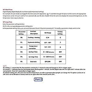 LM YN DC 12V Digital Thermostat Module -58℉ to 257℉ Fahrenheit Temp Display Temperature Controller Board with 20A Relay Waterproof Sensor Probe Dual LED Display Red Red