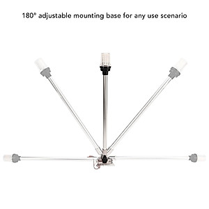 Boat Stern Light, 360 Degrees All Around Fold Down Pole Light, 3NM Visibility LED Navigation Light with 316 Stainless Steel Base for Marine, Fishing Boat, Yacht, Pontoon (22 inch)