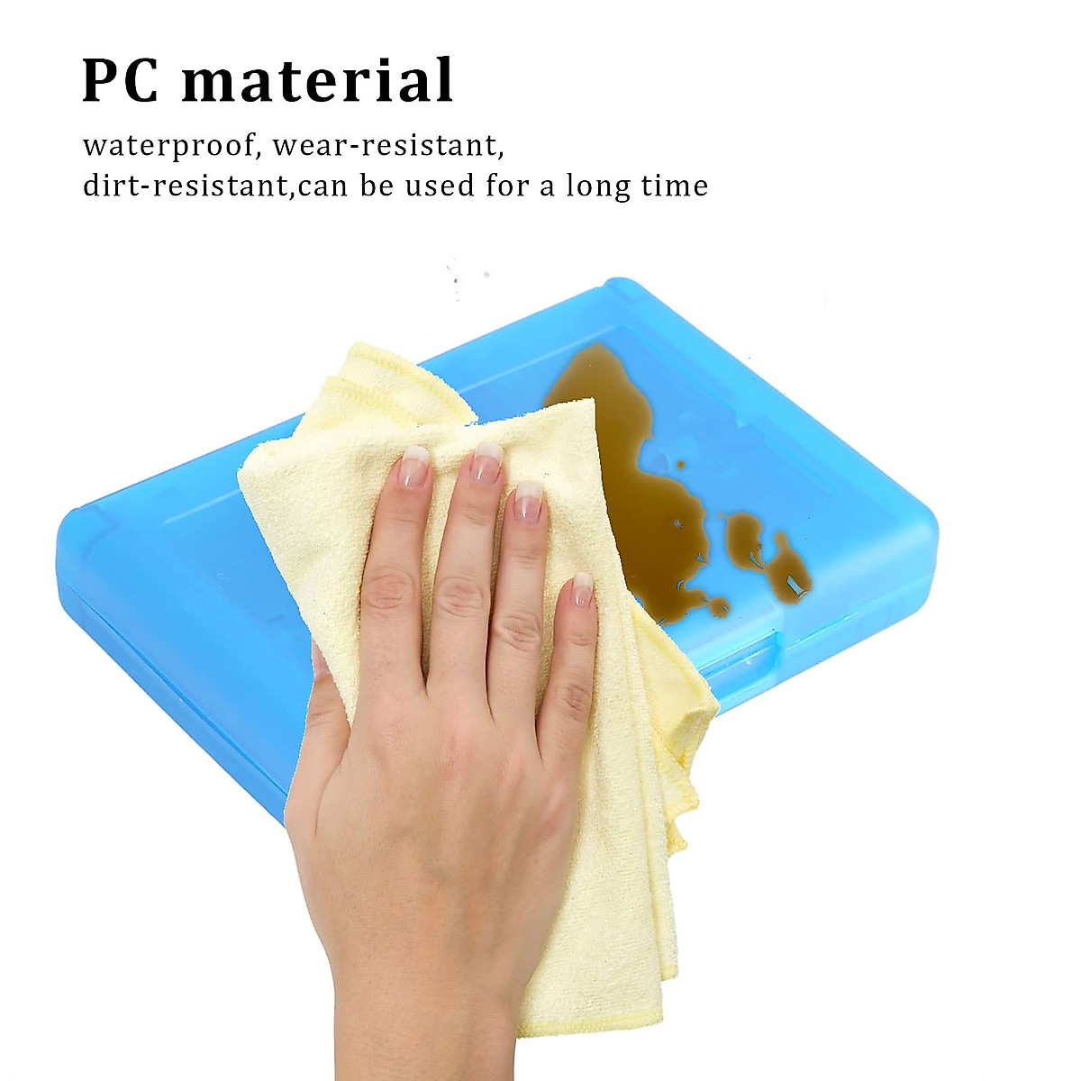 OUKENS Game Card Storage Box, 28 in 1 PP Plastic Game Card Case Holder Cartridge Storage Box for Nintendo DSL LL(Blue)