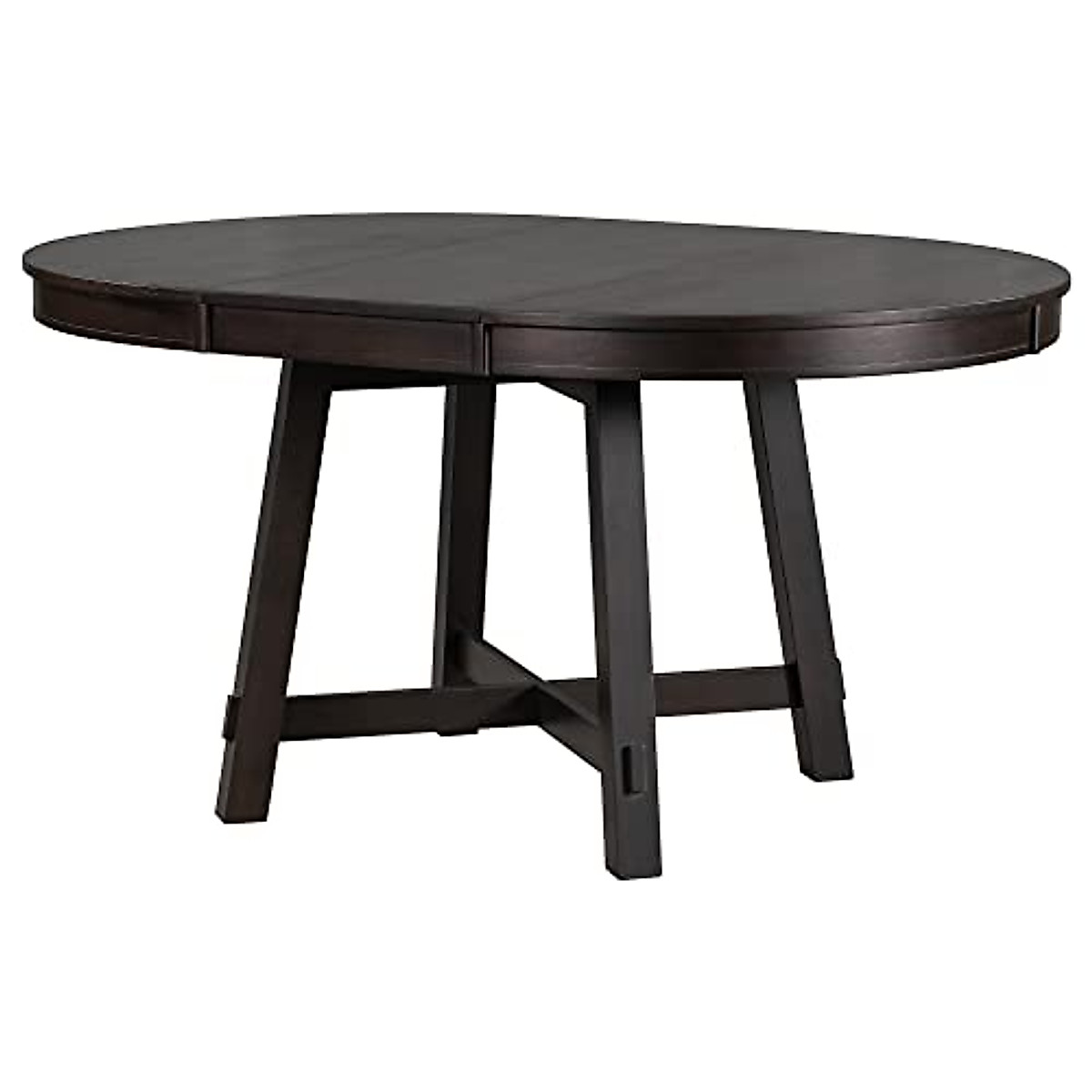 YuiHome Extendable Round, Farmhouse 16" Leaf Wood Table for Dining Room, Kitchen,Espresso