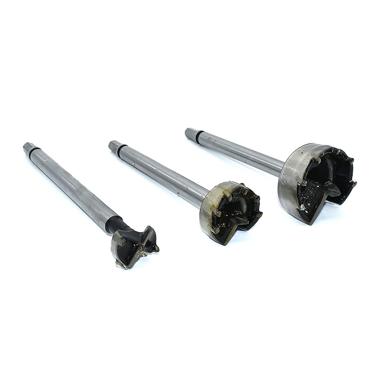 Big Horn 70164 Carbide Tipped Spur Bit Set (1 Inch, 1-1/2 Inch & 2-1/8 Inch Bits) - 1/2 Inch Shank with 3/8 Inch Hex End