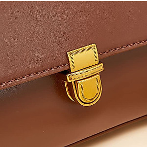 Women Design Handbags Genuine Leather Top Handle Purses Handbags Shoulder Bag For Women Small (Black)