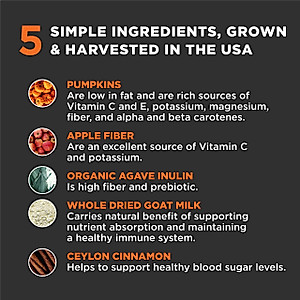 Super Snouts Pumpkin Latte Digestive Supplement for Dogs & Cats, Pumpkin Powder with Goat’s Milk, Made in USA Antibiotic Free, Healthy Gut & Stool, 10 oz