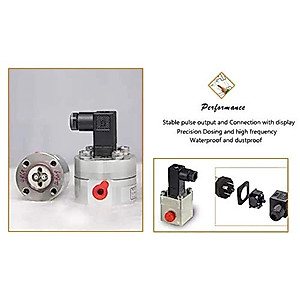 MeterTo Micro Oval Gear Diesel Flow Meter CX-M6-AL (Aluminum) Oil Glue Water Chemical Liquid Flow Meter, 0.5~100 L/H, Connection: G1/8 Female Thread, K Factor: 1ml/p, Accuracy: 0.5%