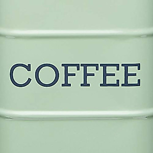 KitchenCraft Living Nostalgia Coffee Storage Canister, 11 x 17 cm (4" x 6.5") - English Sage Green