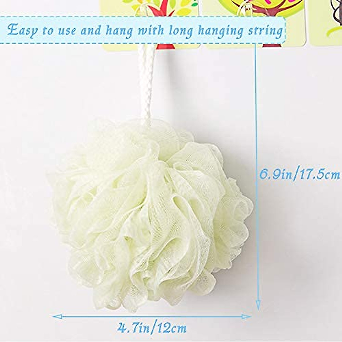 10 Pcs Mesh Loofah Sponges,Colorful Loofah Sponge Shower,Mesh Soft Pouf Shower