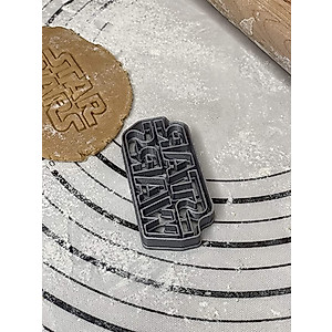 Galaxy Wars Logo Cookie Cutter & Mold (XL Size, 2”x4.1” Inch-Scale) Produced by 3D Kitchen Art