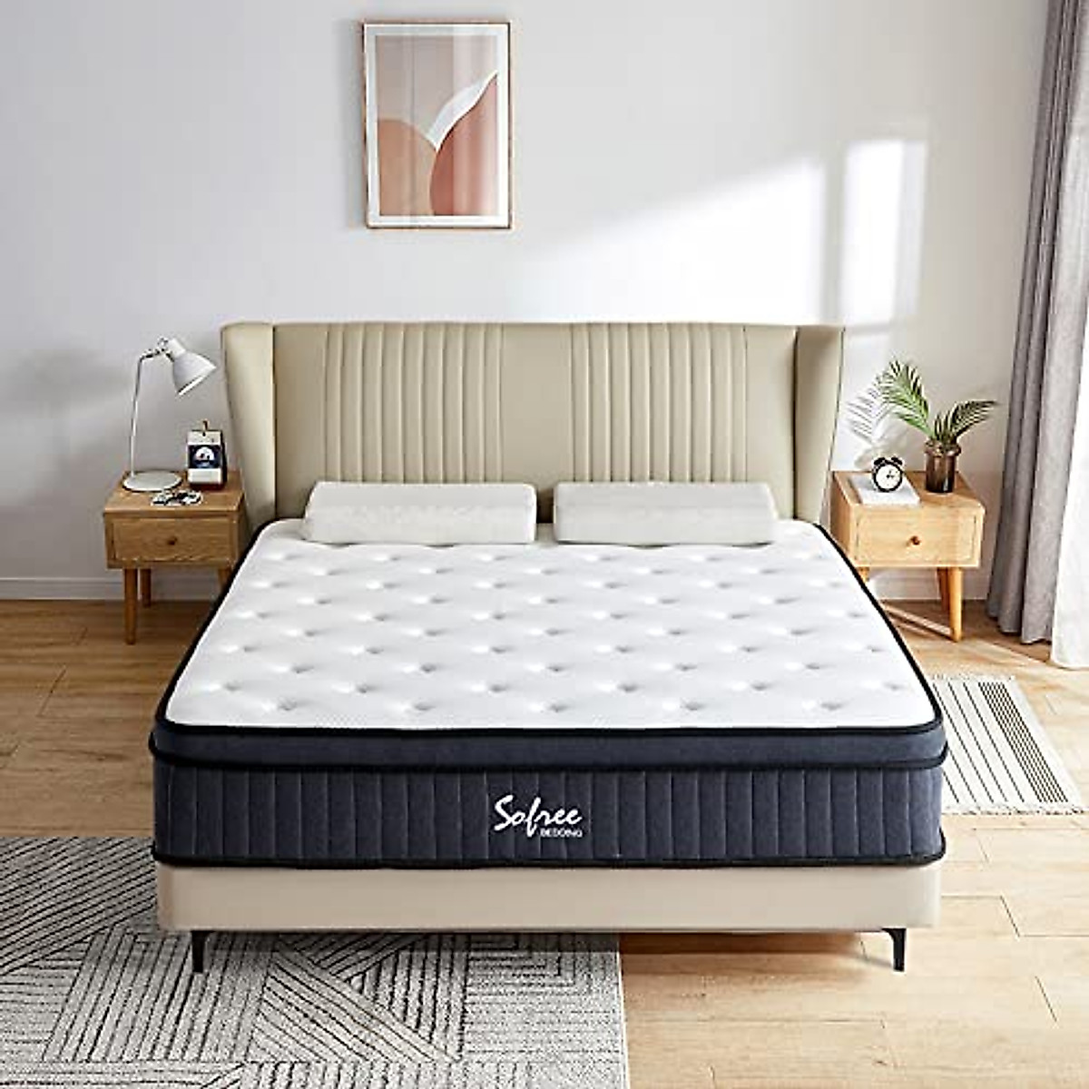 sofree bedding Full Size Mattress, 12 Inch Memory Foam Hybrid Mattress Full, Pocket Spring Full Mattress in a Box for Motion Isolation, Strong Edge Support, Pressure Relief, Medium Firm, CertiPUR-US