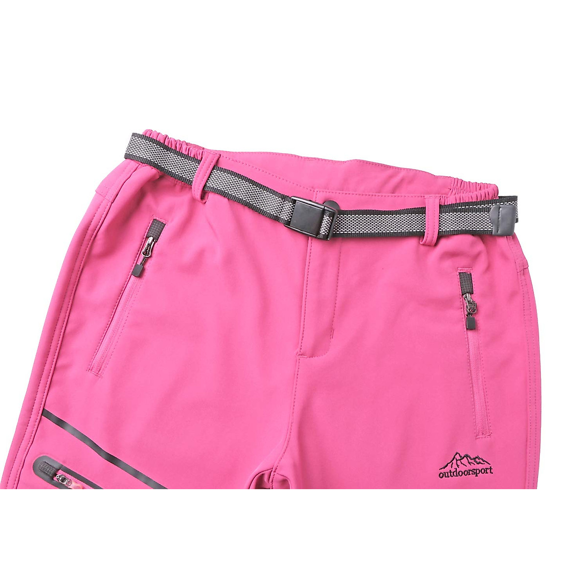 DAFENGEA Women's Snow Ski Pants Fleece Hiking Waterproof Windproof Softshell Outdoor Snowboard Pants,CFK1682W-Pink-S