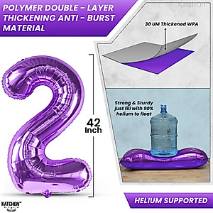 KatchOn, Huge Purple 2025 Balloons New Year - 42 Inch | 2025 Purple Balloons | Happy New Year Decorations 2025 | 2025 Balloon Numbers | New Years Eve Party Supplies 2025 | Senior Night Decorations