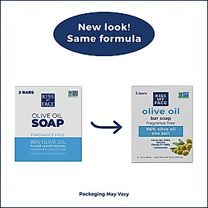Kiss My Face Soap Bar 3pk Pure Olvo, 4 Ounce
