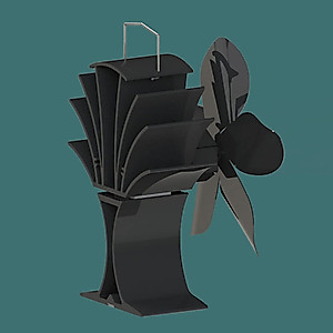 Fireplace Fan,Wood Stove Fan,Winter Home 5 Blades Heat Powered Stove Fan for for Wood Burning Stove/Pellet/Log Burner/Fireplace