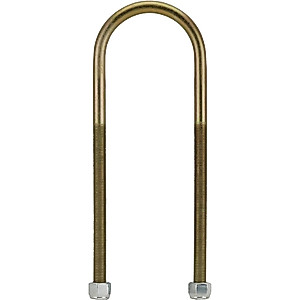 Speedway Motors Leaf Spring Shock Mount Plates for 2.5-inch Spring: Zinc-Finished Steel, 3" Axle Tubes, Left & Right Side, 10" U-Bolts, 1/2"-20 Thread with Nylock Nuts