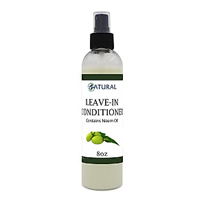 Zatural Neem Leave-In Conditioner (8 Ounce) Moisturizing conditioner for healthy hair and scalp.