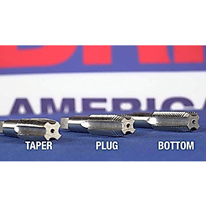 Drill America DWTT8X1.25 m8 x 1.25 High Speed Steel 4 Flute Taper Tap, (Pack of 1)