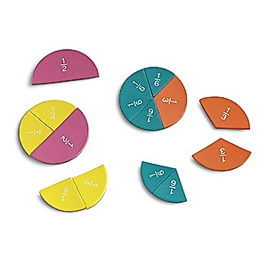 Learning Resources Soft Foam Magnetic Rainbow Fraction Circles