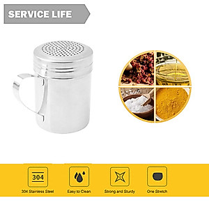 CNQLIS Popcorn Scoop and Salt Shaker, Stainless Steel Popcorn Scooper French Fry Scoop Serving Spoon for Filling Foods into Bags Boxs, Home Theater Popcorn Machine Accessories