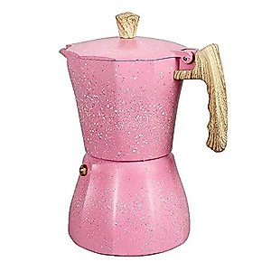 WSNM Latte Mocha Coffee Maker Italian Moka Espresso Cafeteira Percolator Pot Stovetop Coffee Maker 300Ml Pink