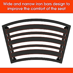 Mingyall Heavy Duty Curved Fire Pit Bench Set of 4, Metal Outside Bench, Outdoor Fire Pit Seating, Steel Backless Fire Pit Bench for Garden, Patio, Porch, Backyard, Plant Stand