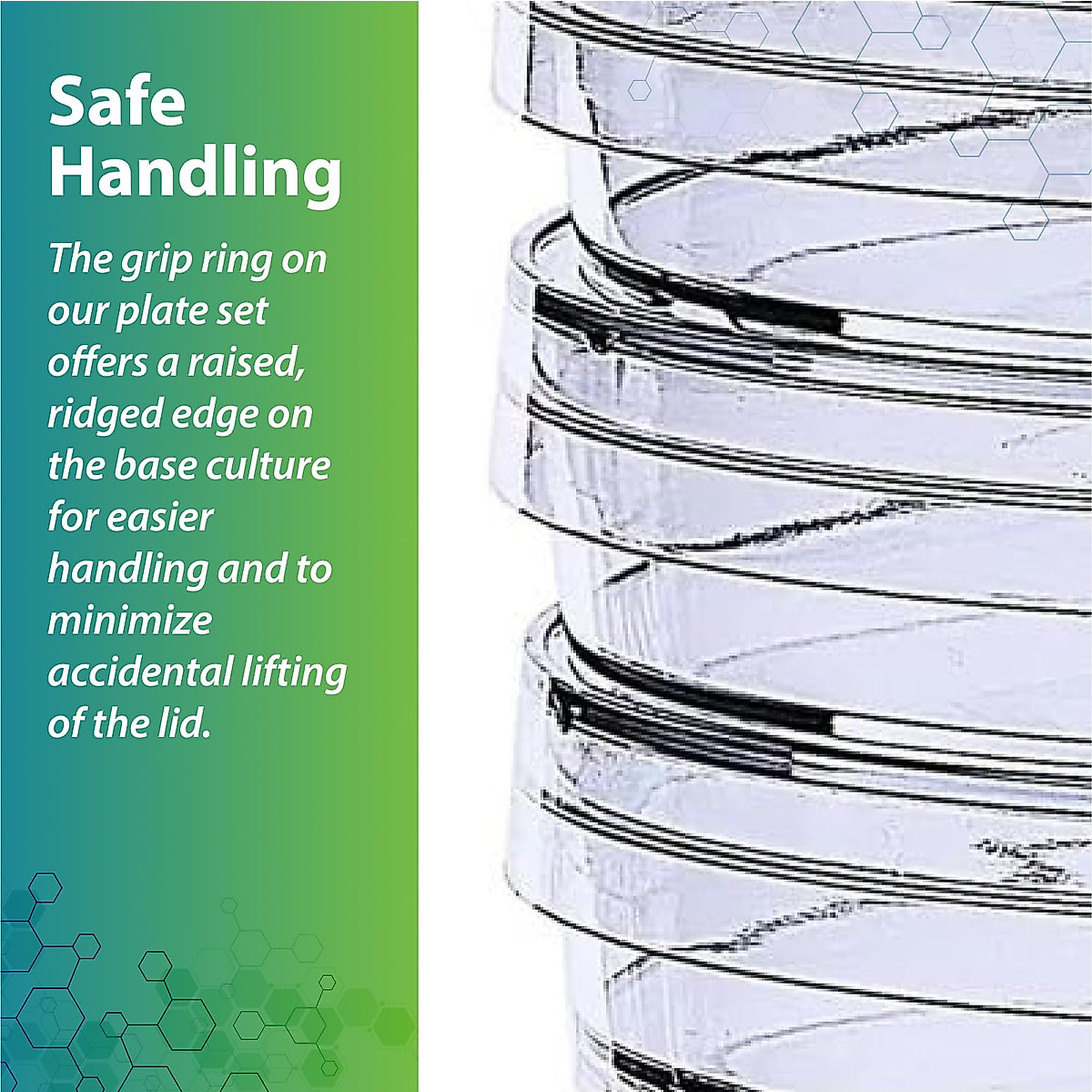 Olympus Petri Dish - Transparent Labs - 90x15mm Petri Dish with Lid - 10 Dishes Per Sanitized Sleeve - 500 Petri Dishes Per Unit