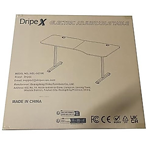 Dripex Adjustable Electric Standing Desk, 63 inch, Brown Walnut