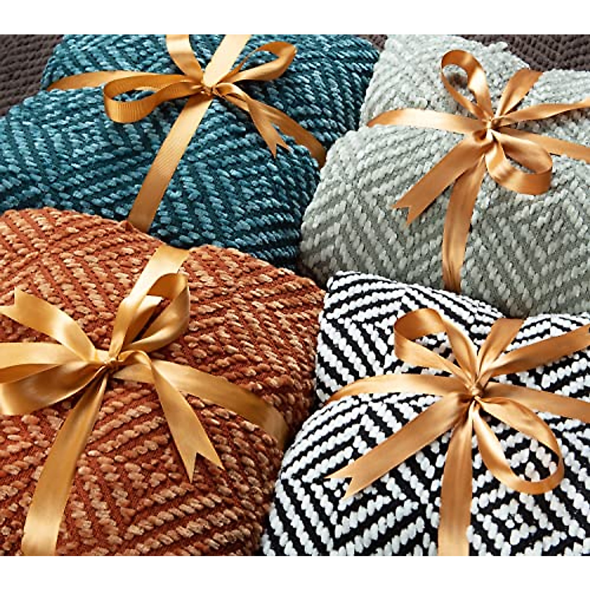 Chanasya Soft Teal Chenille Knitted Diamond Textured Decorative Throw Blanket - Geometric Lightweight Luxury Fuzzy Decor with Tassels for Couch Sofa Bed Chair Bedroom Living Room (50x65 Inches)