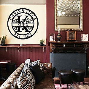 Custom Metal Sign, Metal Wall Art, Metal Name Signs Personalized, Custom Signs Outdoor Metal, Monogram Wall Decor, Home Decor, Anniversary Couples Gifts, Wedding Decorations, Last Name Signs for Home